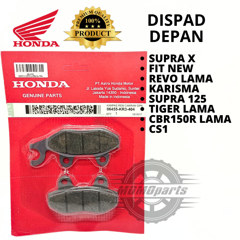 Jual ORIGINAL DISPAD DEPAN HONDA KR3 SUPRA X , KARISMA , SUPRA 125 , TIGER LAMA , SMASH , SHOGUN ...