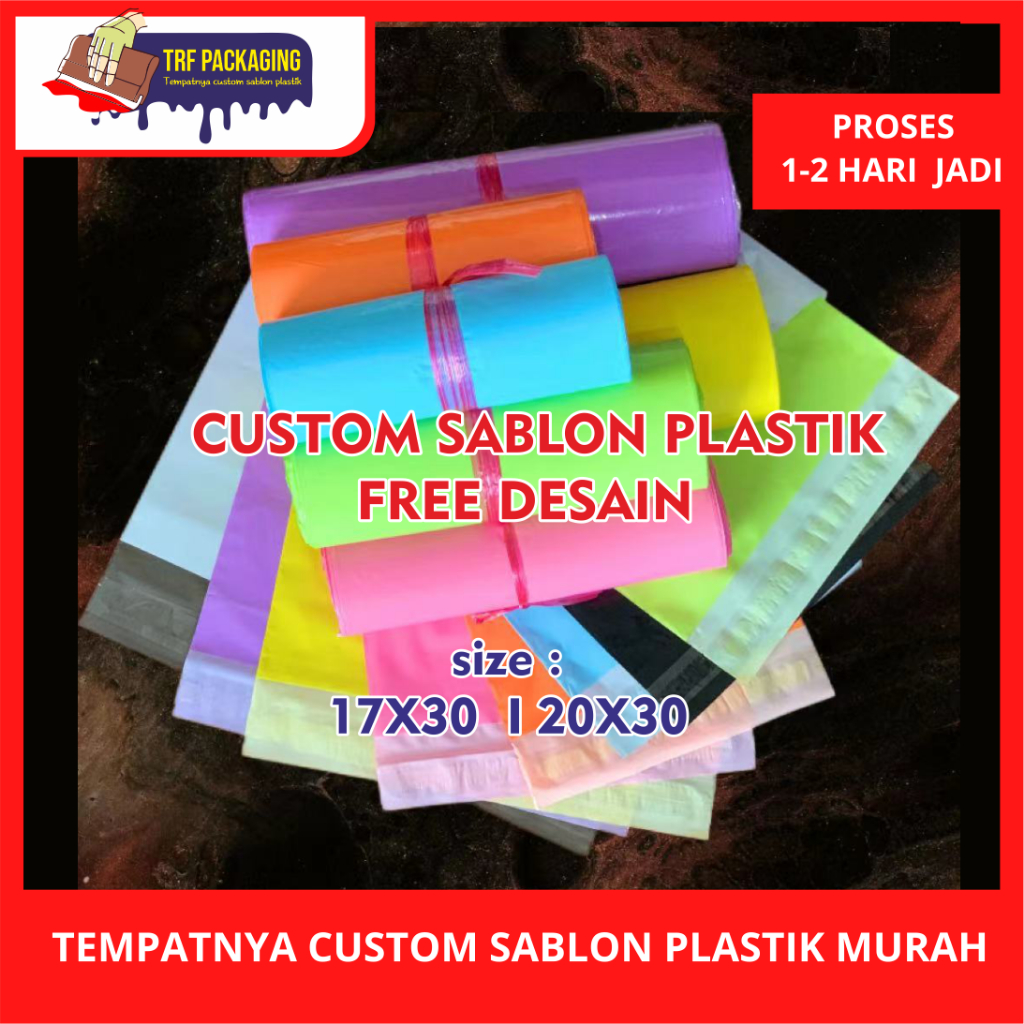 Jual CUSTOM SABLON PLASTIK POLYMAILER MURAH | Shopee Indonesia