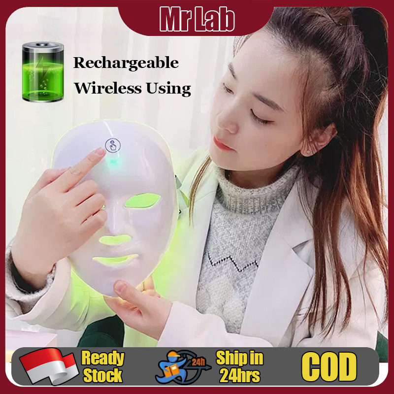 Jual Masker LED PDT Light 7 Warna Led Mask Photon Therapy Alat ...