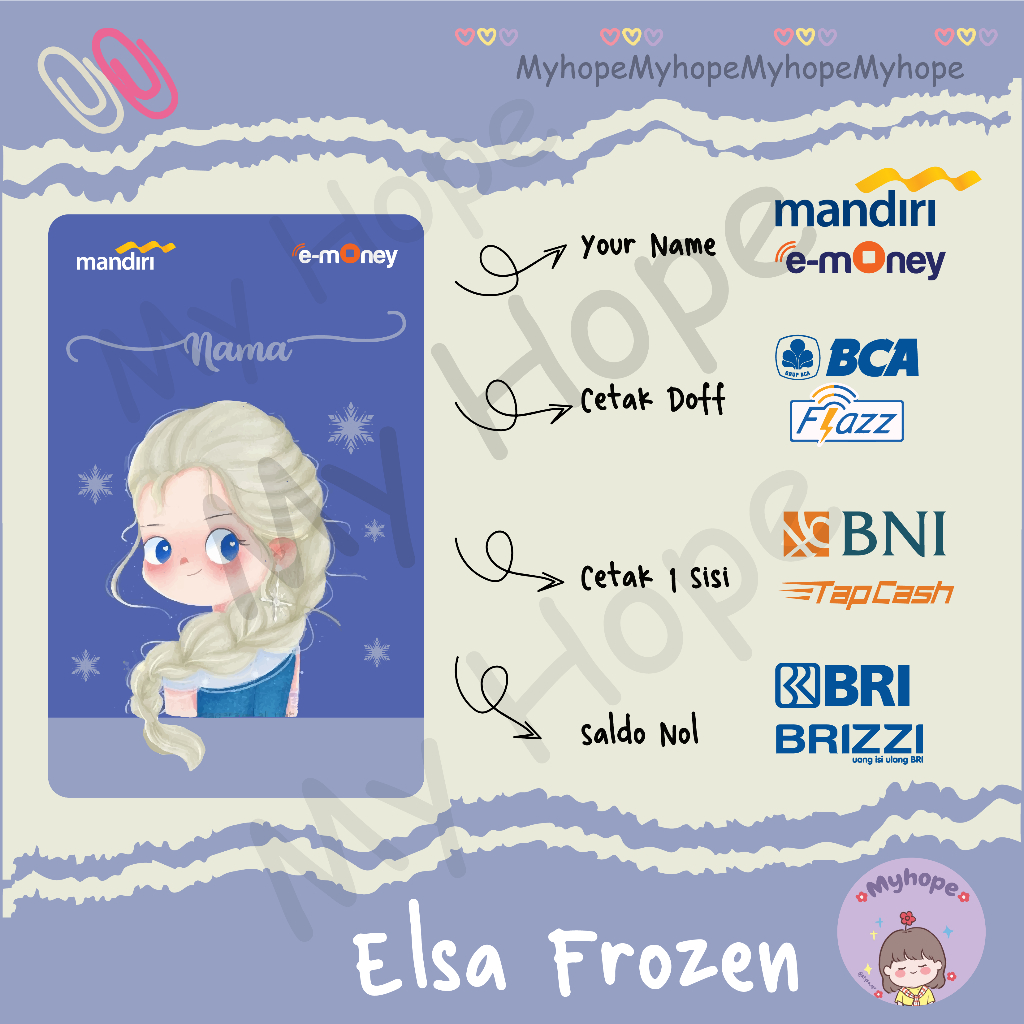 Jual Emoney Etoll Custom Princess Disney Cantik Cute Kartu Mandiri E ...