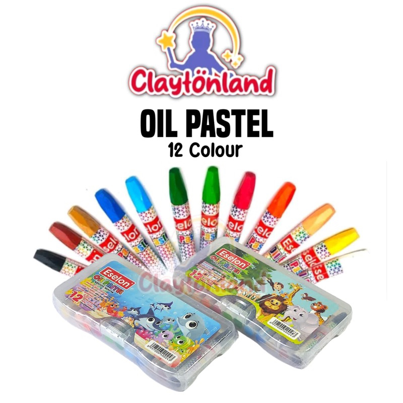 Jual Crayon Eselon 12 Warna Besar / Oil Pastel 12 Color / Krayon 12 ...