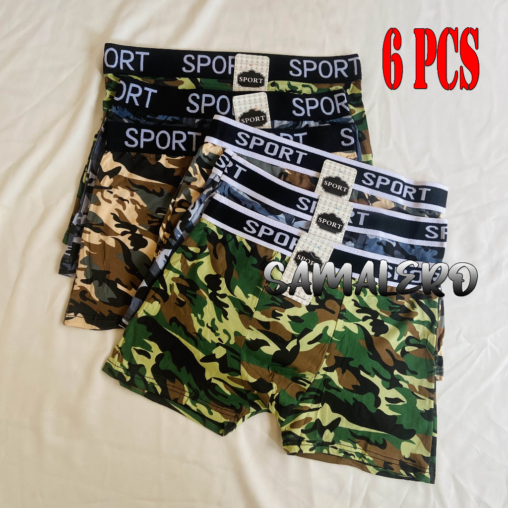 Jual [ PROMO 6 PCS } CELANA DALAM BOXER PRIA MOTIF ARMY - BOXER PRIA ...