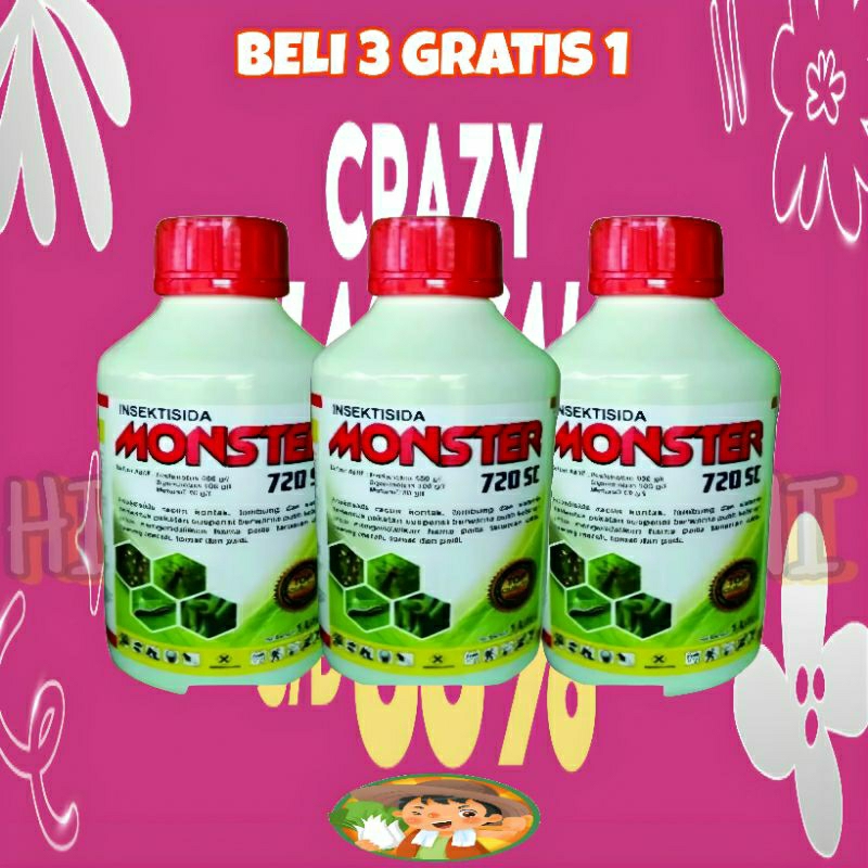 Jual INSEKTISIDA,MONSTER 720SC 1LITER SIPERMETRIN METOMIL UNTUK HAMA ...