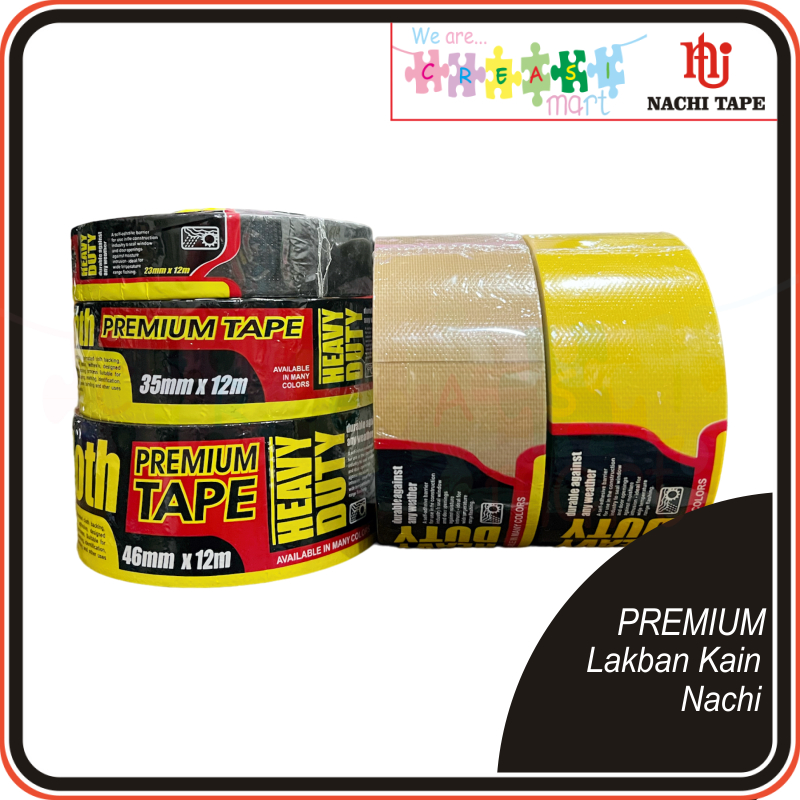 Jual Nachi Tape Lakban Kain / Cloth Premium Berbagai Ukuran dan Warna ...