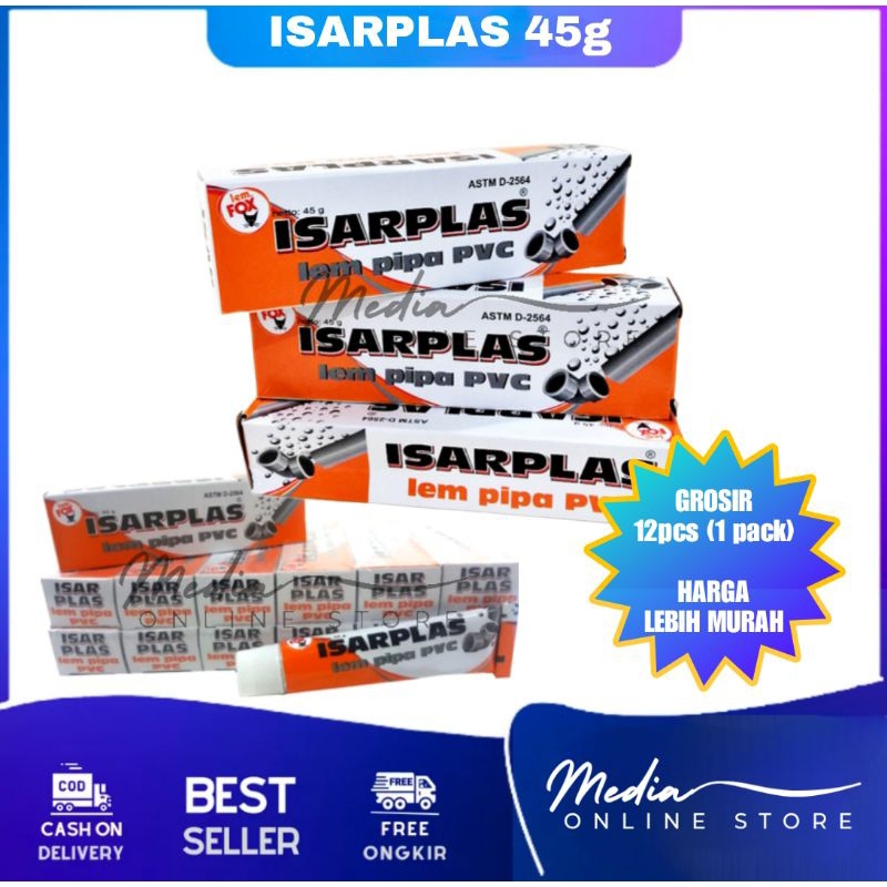 Jual PROMO!!!ISARPLAS | Lem Pipa PVC | 1 Lusin : 12 PcsKUALITAS TERBAIK ...