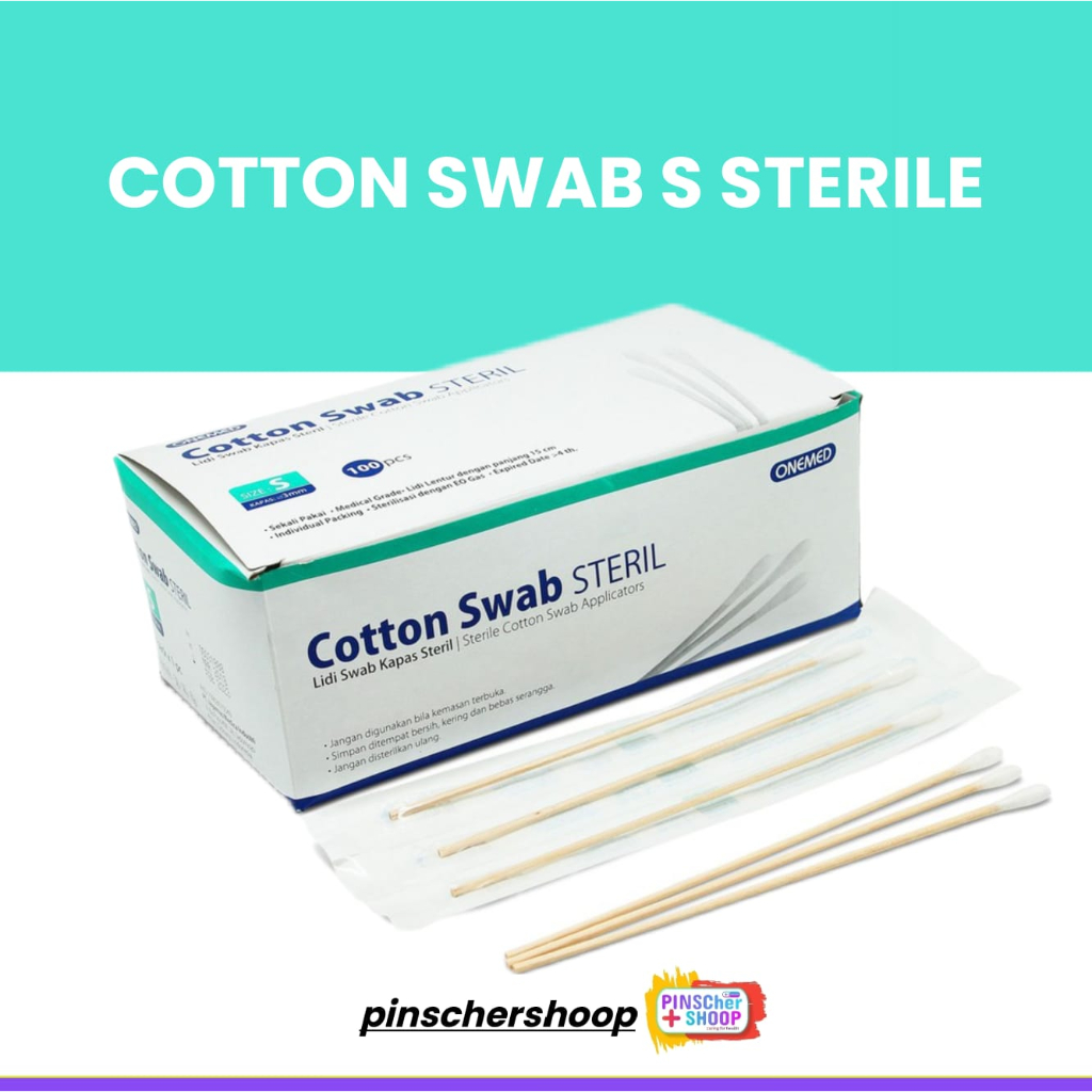 Jual Cotton Swab Sterile S Isi 100 Pcs Onemed | Shopee Indonesia