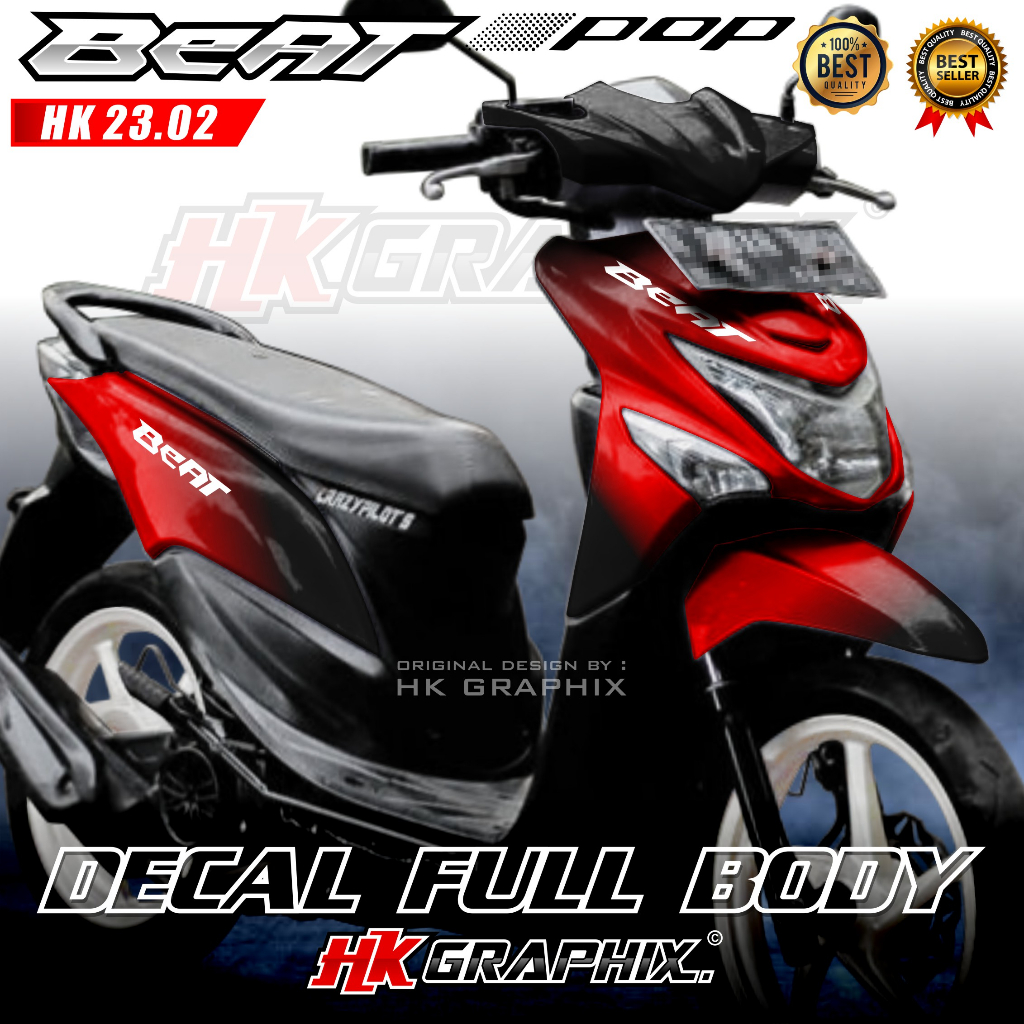 Jual Decal Stiker Full body Honda Beat POP 2014 2015 2016 2017 2018 ...