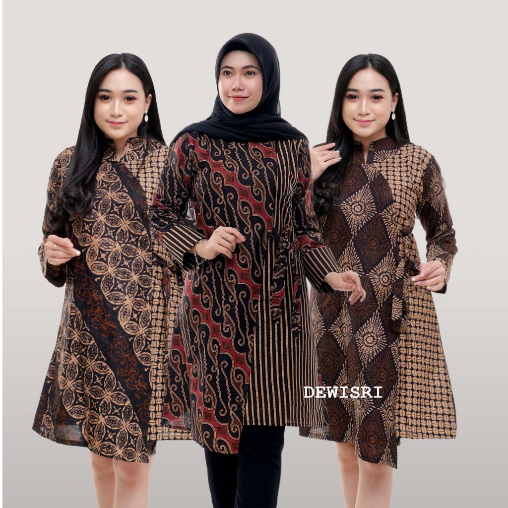 Jual TUNIK BATIK COKLATAN SOGAN MODEL KIMONO SIZE M - JUMBO | Shopee ...