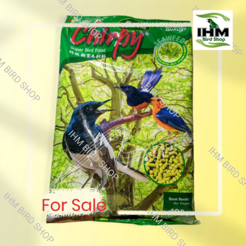 Jual IHM - PAKAN BURUNG CHIRPY SEAWEED 400gr Pakan Burung Murai Batu ...
