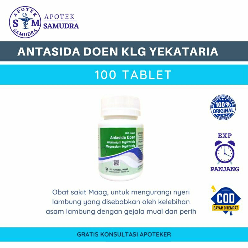 Jual ANTASID DOEN Kaleng - 100 kapsul (obat maag obat lambung obat ...