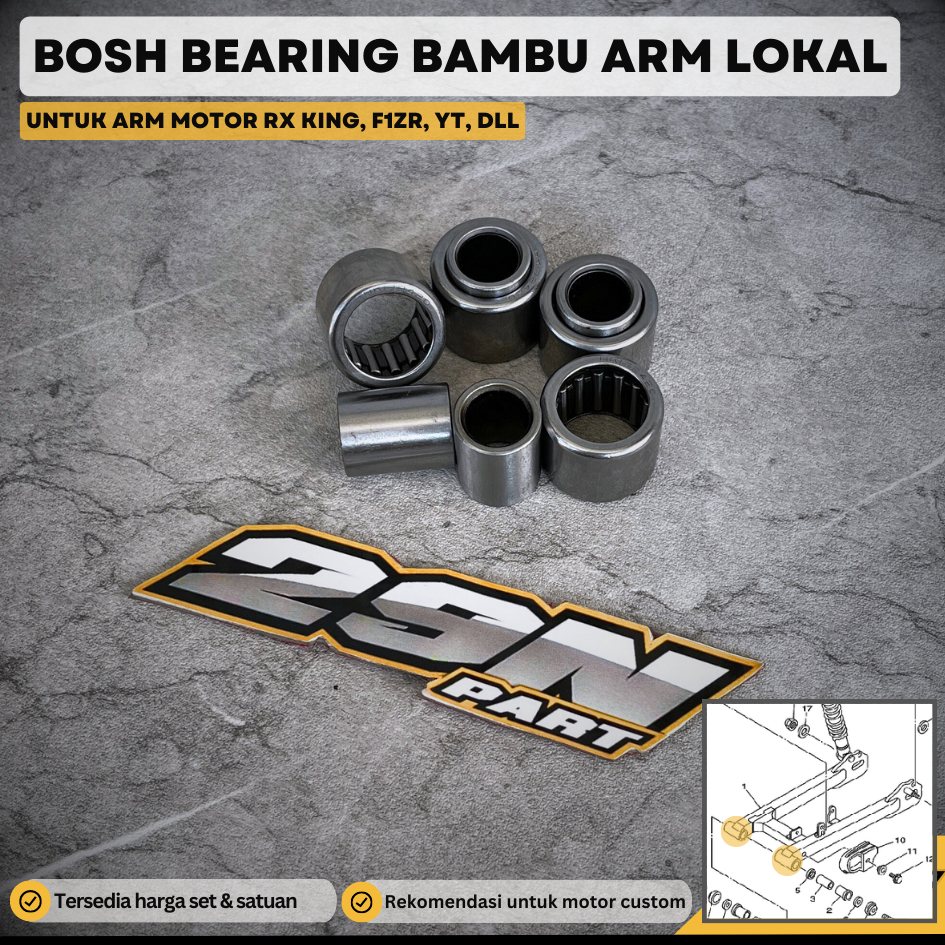 Jual BOSH BEARING BAMBU ARM MODEL LBH RX KING SATRIA MEREK MEGA PRIMA ...