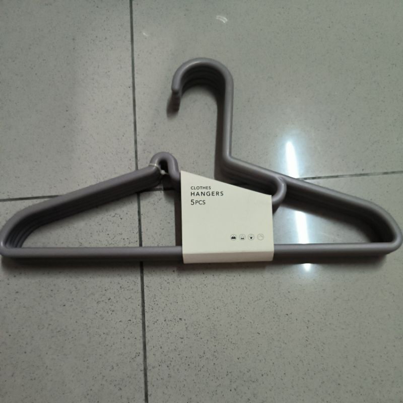 Jual miniso hangers grey abu 5pcs | Shopee Indonesia