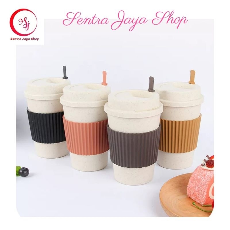 Jual Wheat Straw Mug Kopi Praktis Minuman Dingin | Shopee Indonesia