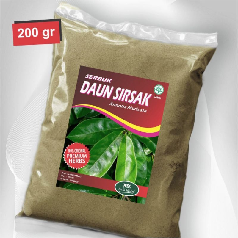 Jual bubuk daun sirsak segar/daun sirsak kering/daun sirsak bubuk. 100 ...
