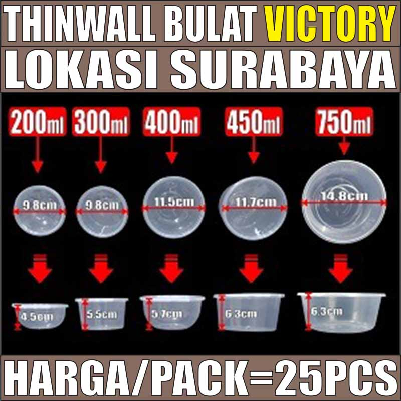 Jual Thinwall Bulat Alot Rapat 200ml 300ml 400ml 450ml 500ml 650ml 750ml Pack Mangkok Bowl ...