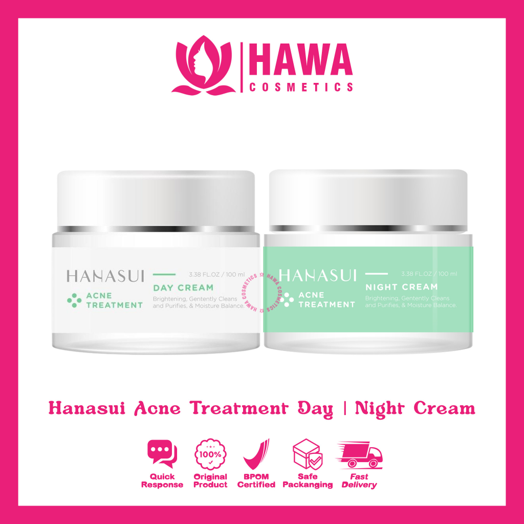 Jual Hanasui Acne Treatment Day | Night Cream | Shopee Indonesia