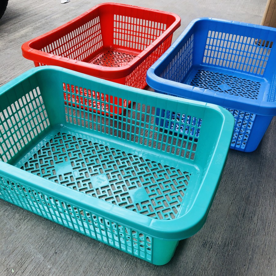 Jual Keranjang Plastik / Plastik Laundry persegi panjang ( Besar ) Baru ...