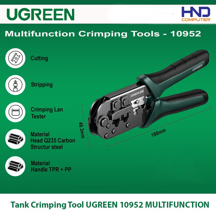 Jual UGREEN Multifunctional Tang Krimping Rj11 RJ45 - 10952 | Shopee ...