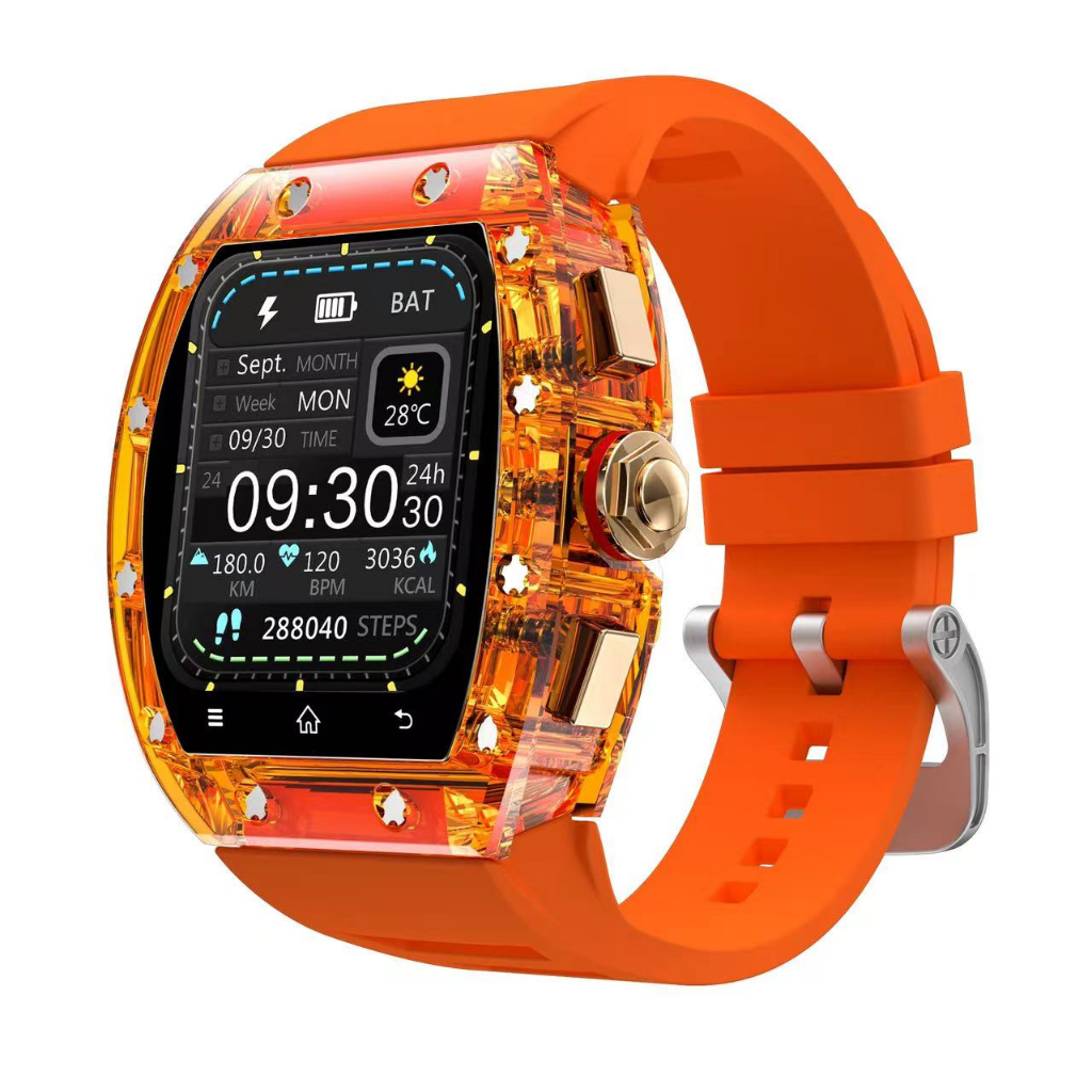 Jual Smartwatch / Smart Watch Model RM Orange Fullset Box Ori | Shopee ...