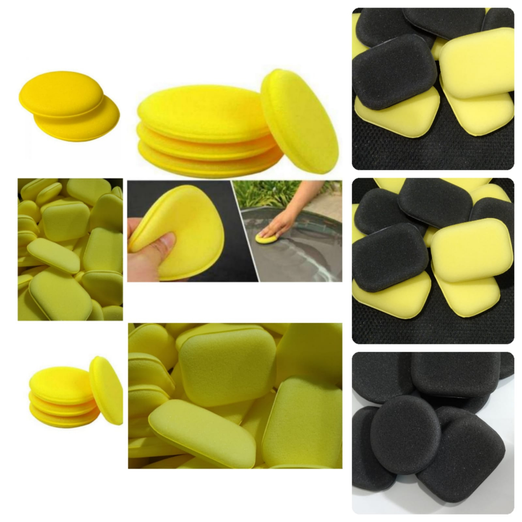 Jual busa pad spon pad applicator hitam kuning pad busa poles busa ...