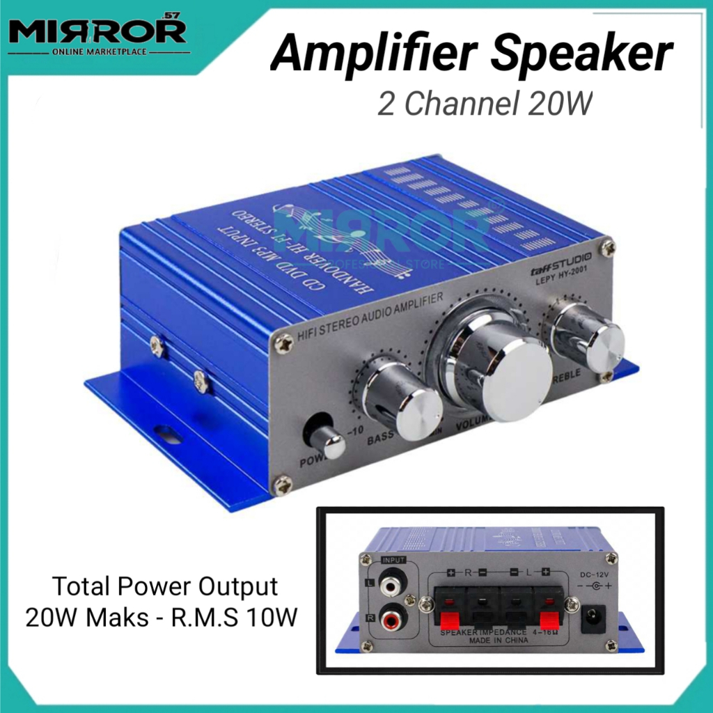 Jual Ampli Mini Amplifier Speaker 2 channel 20W Hi-Fi Stereo | Shopee ...