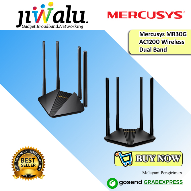 Jual Mercusys MR30G AC1200 Wireless Dual Band Gigabit Router | Shopee ...