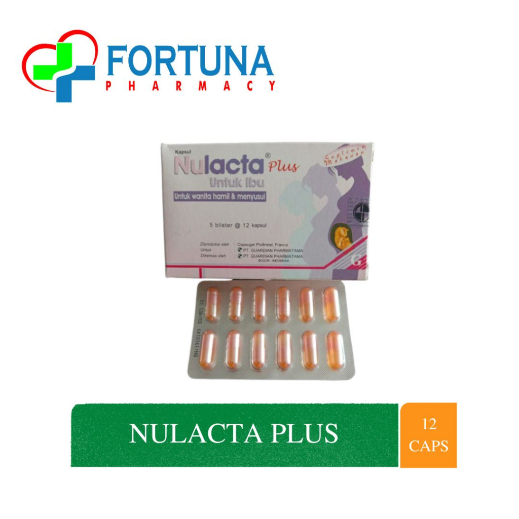 Jual Nulacta Plus Vitamin Ibu Hamil/Menyusui 1 blister @12 capsul ...
