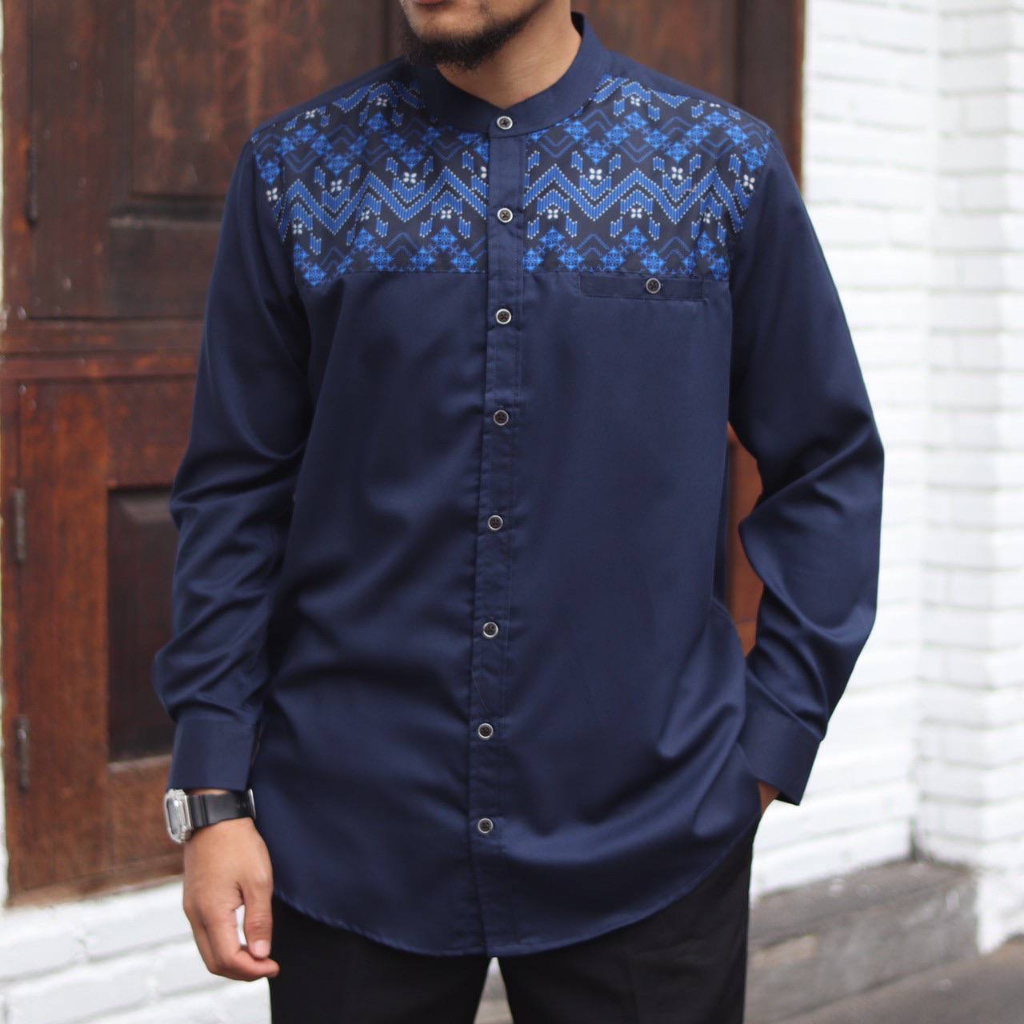 Jual Kemko Koko Batik Dada Etnik Lengan Panjang Pria Premium Kadam ...