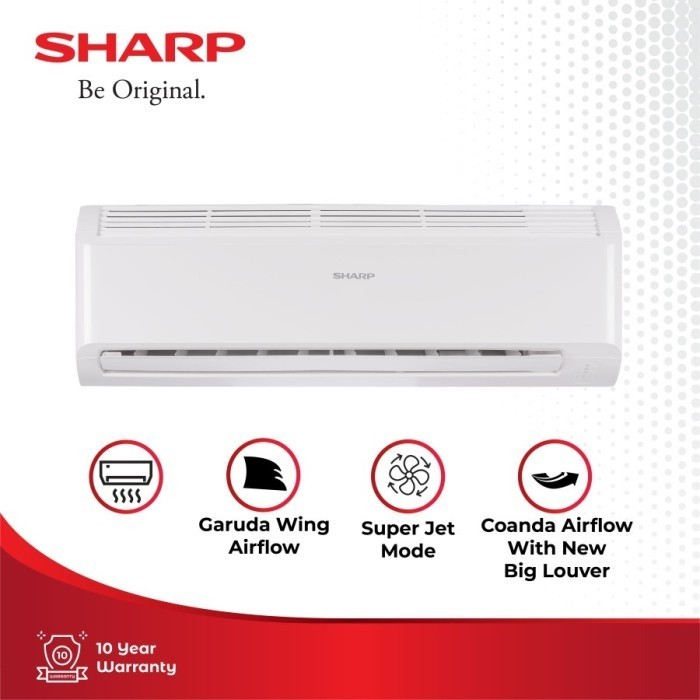 Jual SHARP AC 3/4 PK 07 BEY-BBY + PASANG R32 SUPER JET MODE | Shopee Indonesia