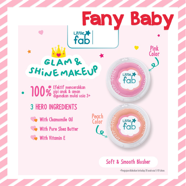Jual LITTLE FAB KIDS BLUSH ON GLAM & SHINE | Shopee Indonesia