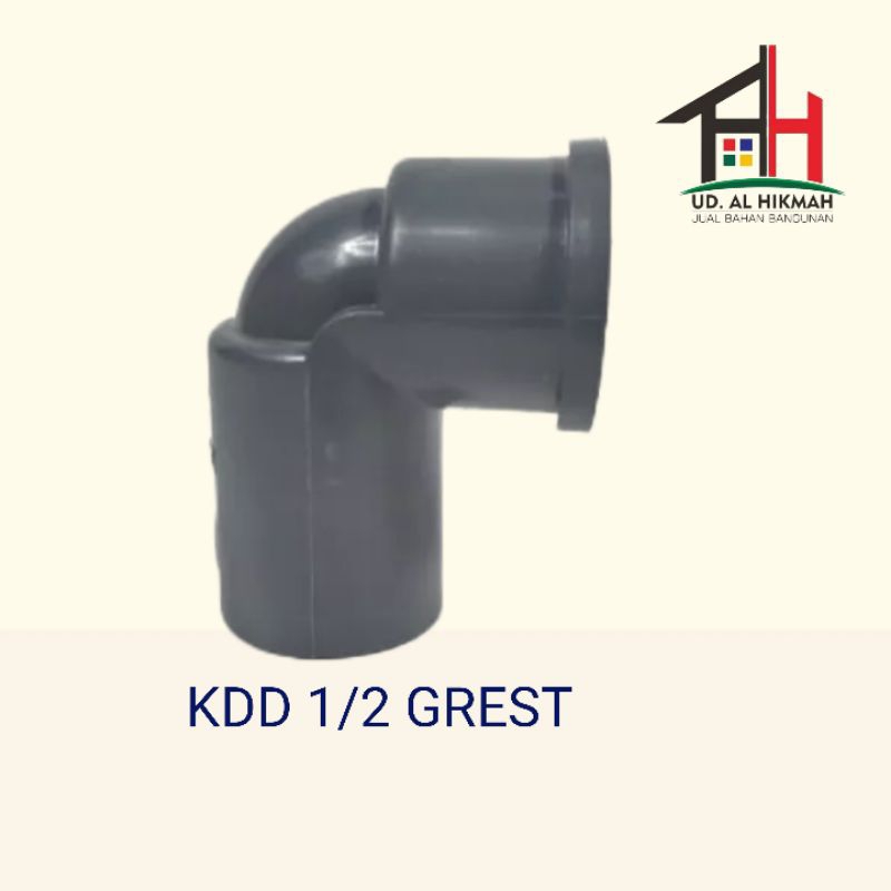 Jual GREST Keni Drat Dalam 1/2 INCH PVC / KDD Knie Drat 1/2" GREST ...