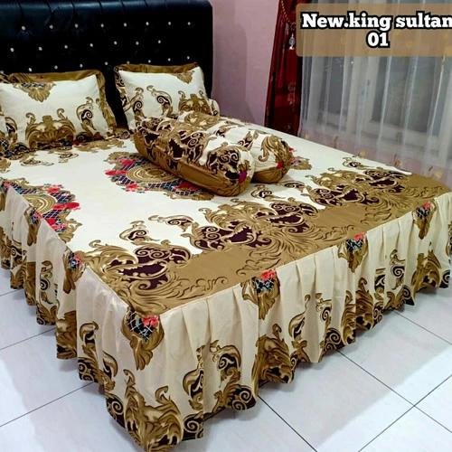 Jual Sprei Rumbai Motif Bunga King/Queen/Double/Single Free 2 sarban 2 ...
