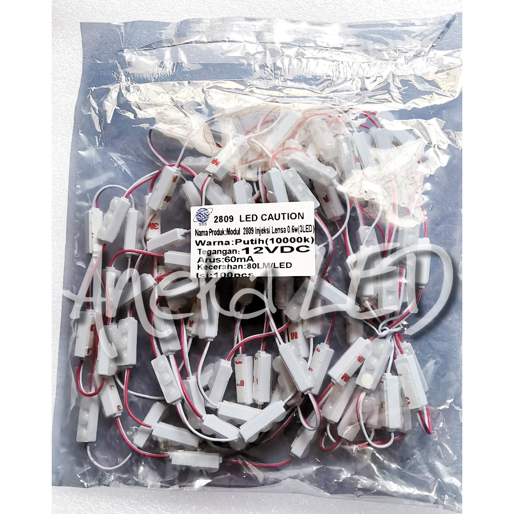 Jual LED Modul 2835 3 Mata Tipe 2809 12V (100 pcs) | Shopee Indonesia
