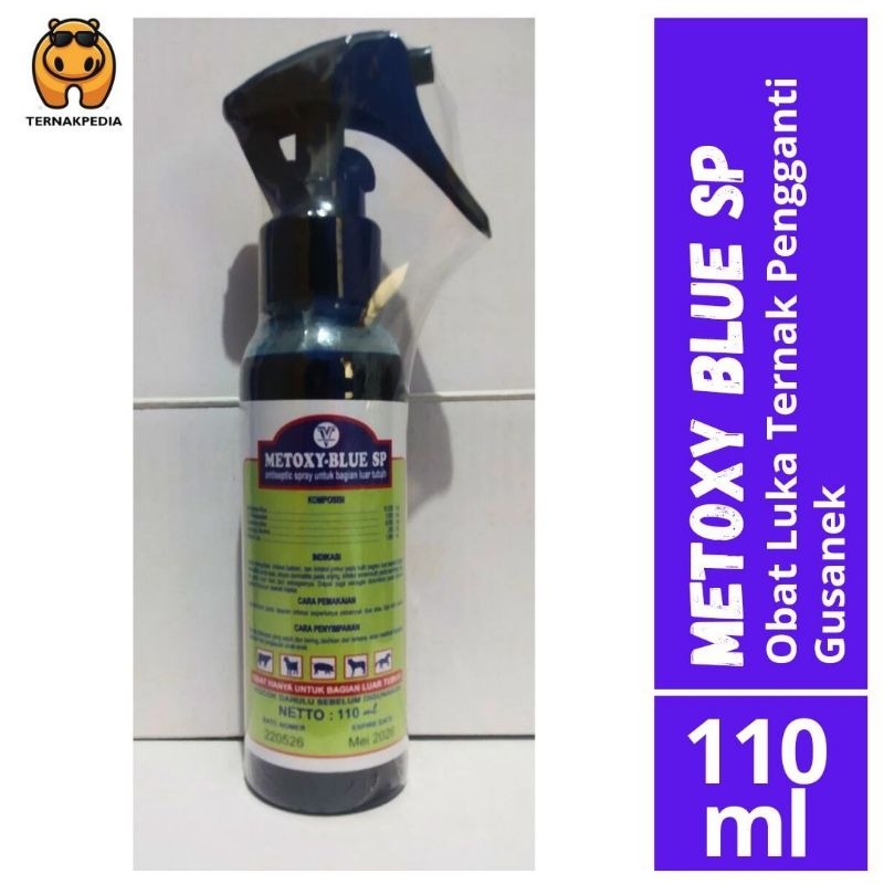 Jual Metoxy Blue Spray Luka 110ml - Ganti Limoxin Antiseptik Luka Hewan ...