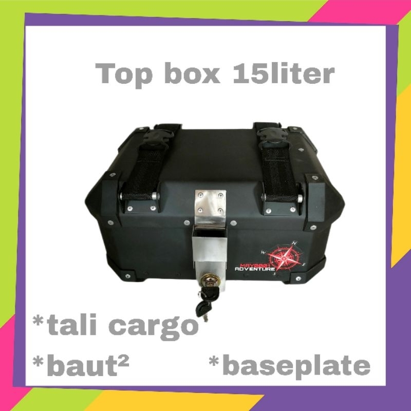 Jual Top Box Pannier Alumunium 15 liter & 10 liter | Shopee Indonesia