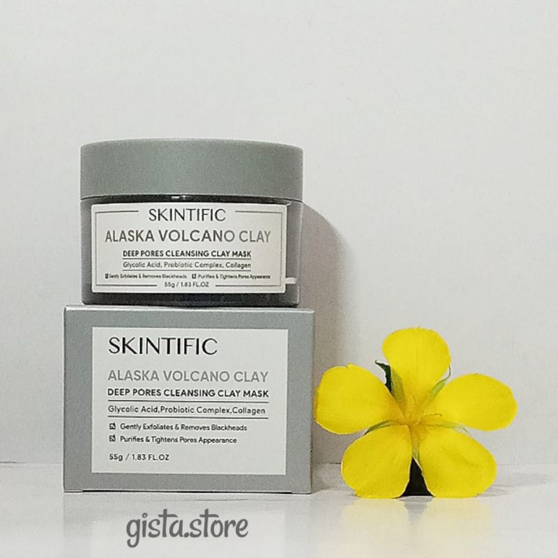 Jual 𝐒𝐊𝐈𝐍𝐓𝐈𝐅𝐈𝐂 Alaska Volcano Clay Mask Deep Pores Cleansing Mud Mask ...