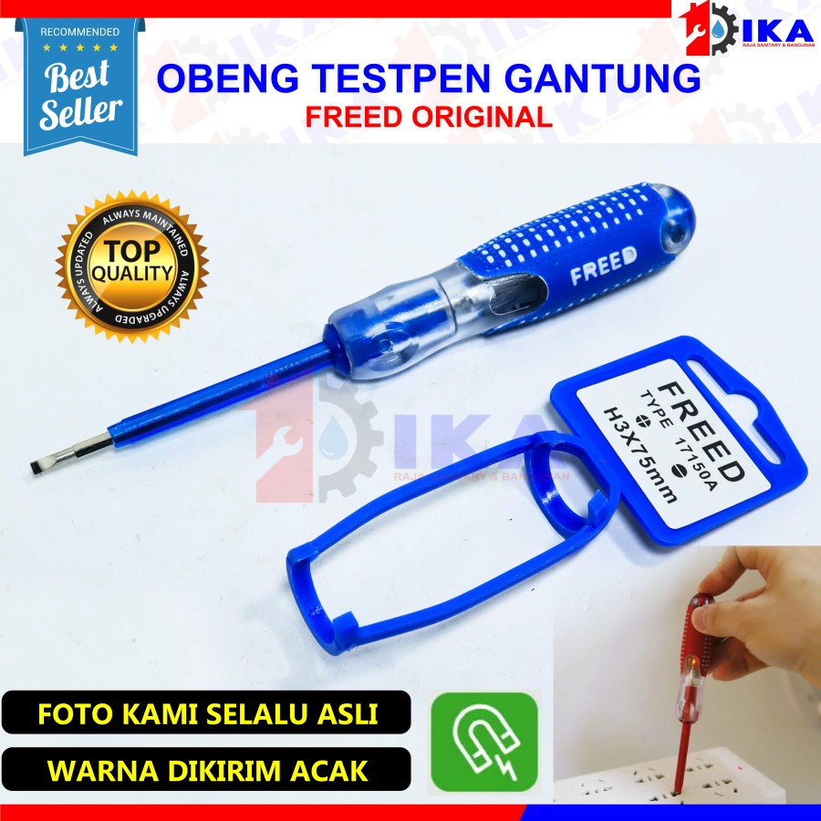 Jual FREED obeng tespen bolak balik listrik paling kuat/taspen cek ...