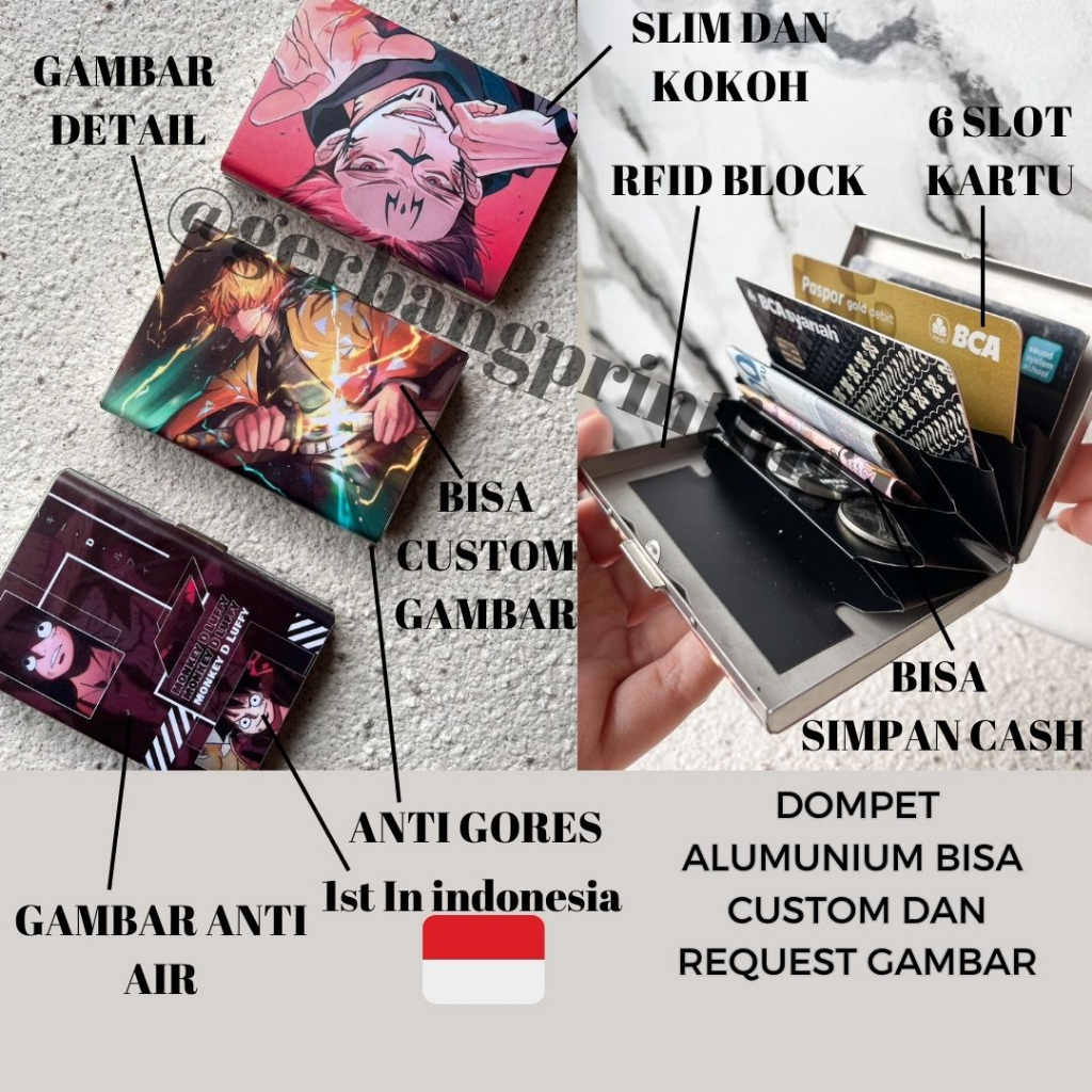 Jual DOMPET CUSTOM PRIA/WANITA ALUMUNIUM RFID ANTI AIR DAN GORES ...