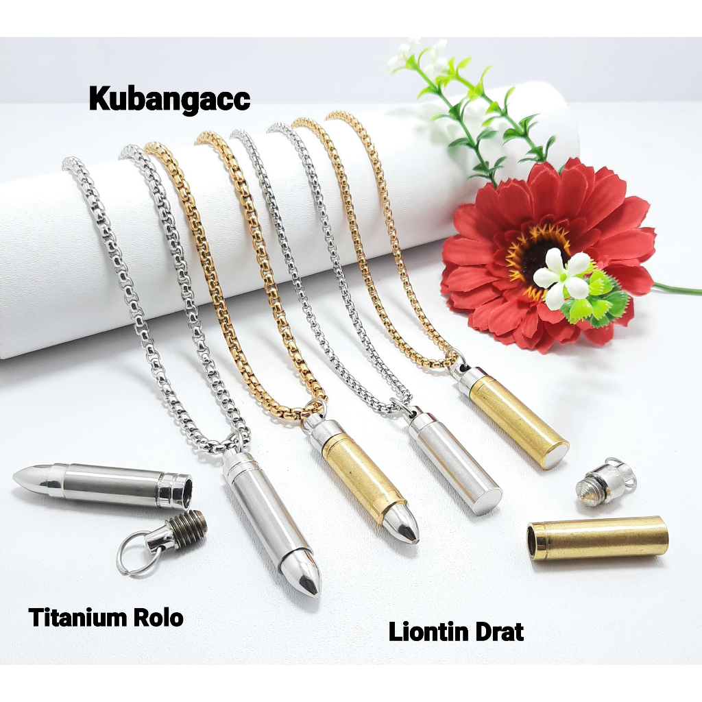 Jual Kubangacc Kalung Liontin Kalung Pria Titanium Rolo Liontin Model ...