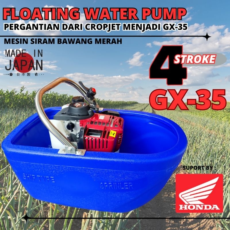 Jual Mesin Siram 4 Tak / Pompa Apung Irigasi 4 Tak / Floating Water Pump 4 Tak / Mesin Sirat 4 ...