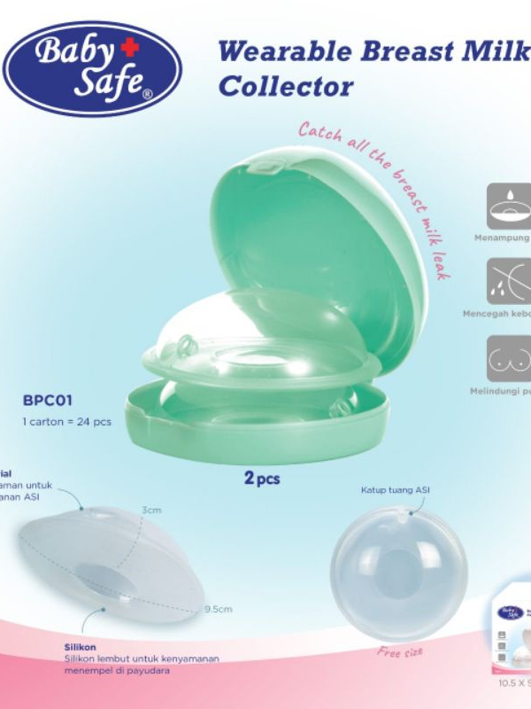 Jual Baby Safe Breast Milk Collector BPC01, wadah penampung ASI Breast ...