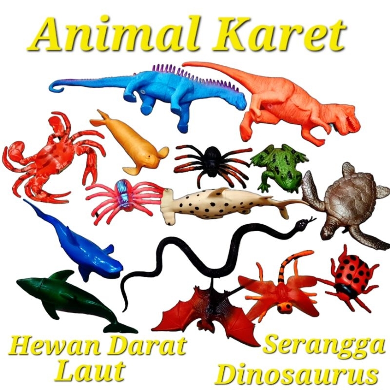 Jual Mainan Edukatif Hewan Karet Wild Sea Insect Farm Dinosaur World ...