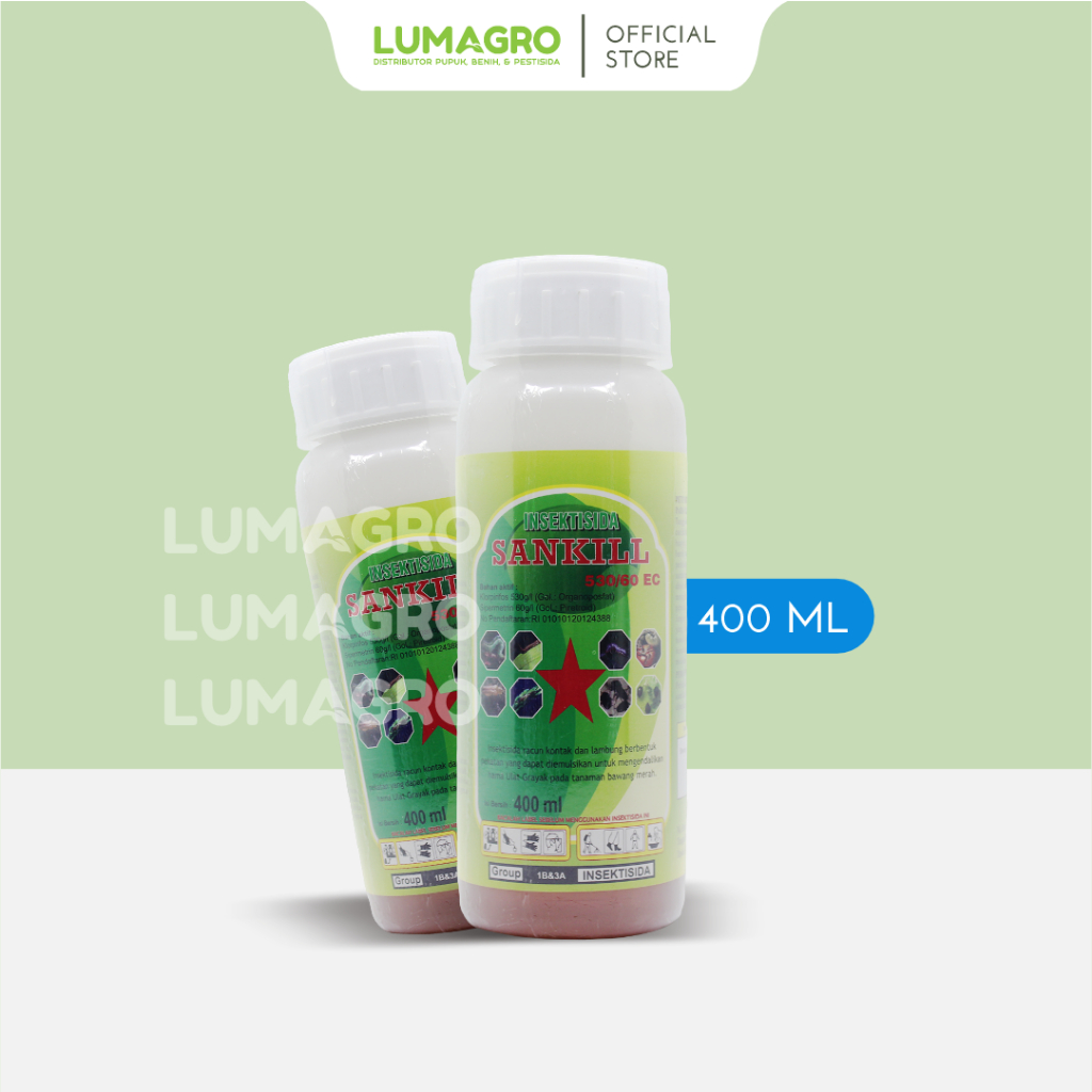 Jual Insektisida Sankill 400ml Klorpirifos Sipermetrin Pencegah Wereng ...