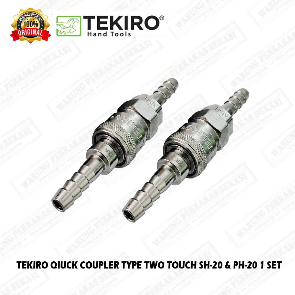 Jual Tekiro 1 Set SH20-PH20 Quick Coupler Nepple Selang Kompresor Angin Type SH-20 Dan PH-20 ...