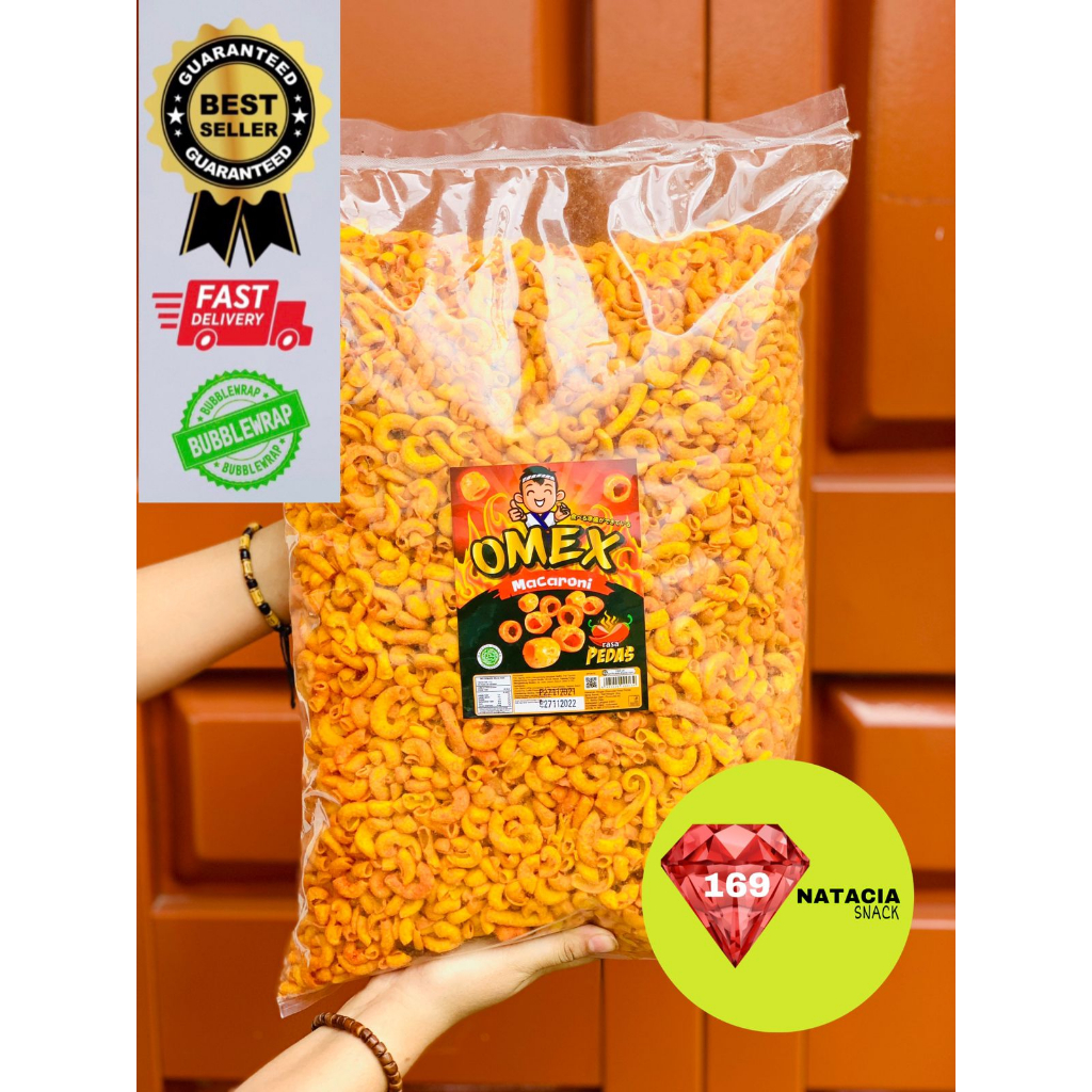 Jual [1093]--[ GROSIR ][ 3 KILOGRAM ] MAKARONI OMEX MERAH BALADO 3 KILO ...