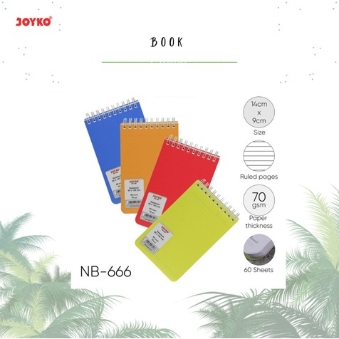 Jual NOTEBOOK / BUKU CATATAN NB - 666 JOYKO ( PCS ) | Shopee Indonesia