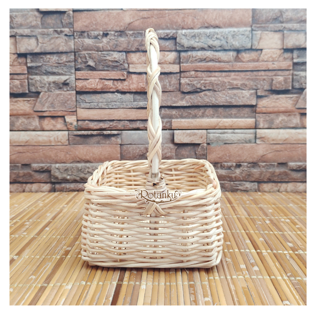 Jual Keranjang Rotan Persegi Panjang ukuran 15cmx12cm Souvenir Kado ...