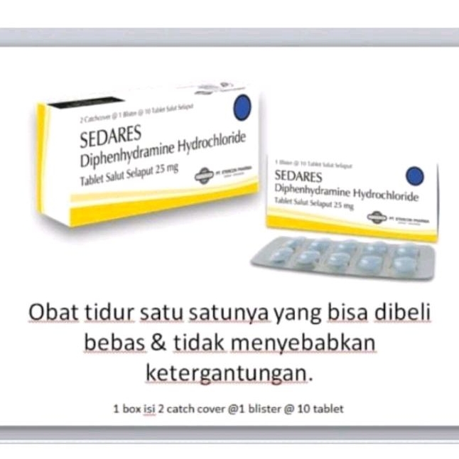 Jual Sedares Per Strip isi 10 Tablet mengatasi Sulit tidur/insomnia ...