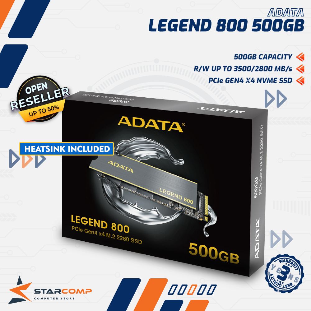 Jual ADATA LEGEND 800 500GB / 1TB / 2TB SSD NVME PCIe Gen 4x4 - 500GB | Shopee Indonesia