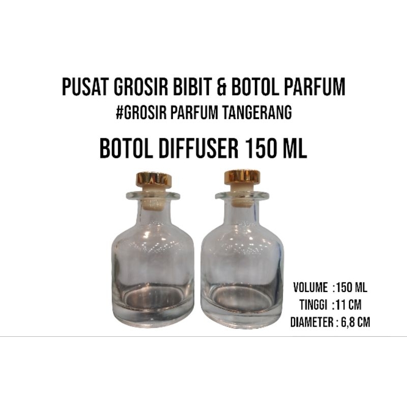 Jual BOTOL REED DIFFUSER 150 ML BESAR-VAS / BELLY POT - KACA TEBAL ...